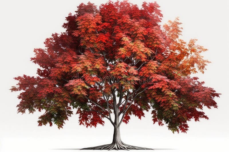 Liquidambar Tree on a White Background. Generative AI Stock ...