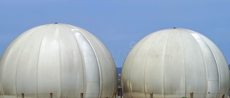 Liquifies Gas Tank for Energy Supply Stock Photo - Image of energy ...