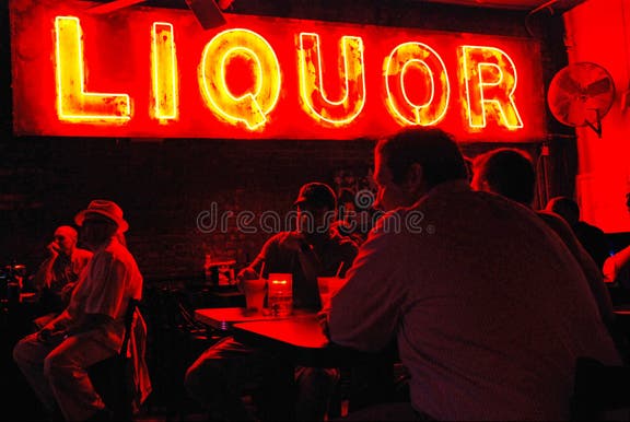 Red neon liquor editorial stock image. Image of america - 177137164