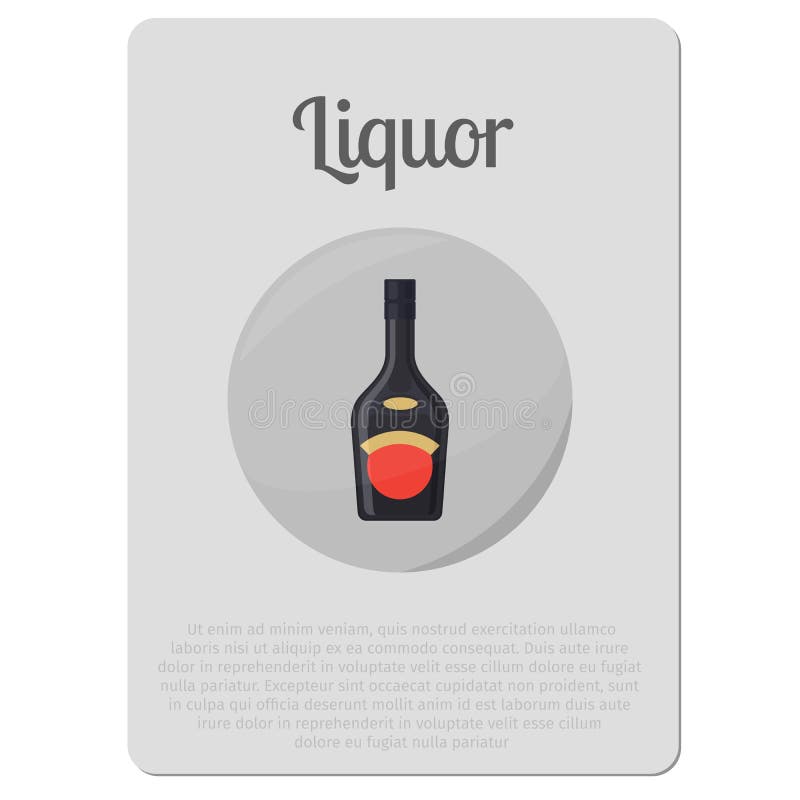 Liquor Alcohol Bottle Sticker Stock Vector - Illustration of beverage ...