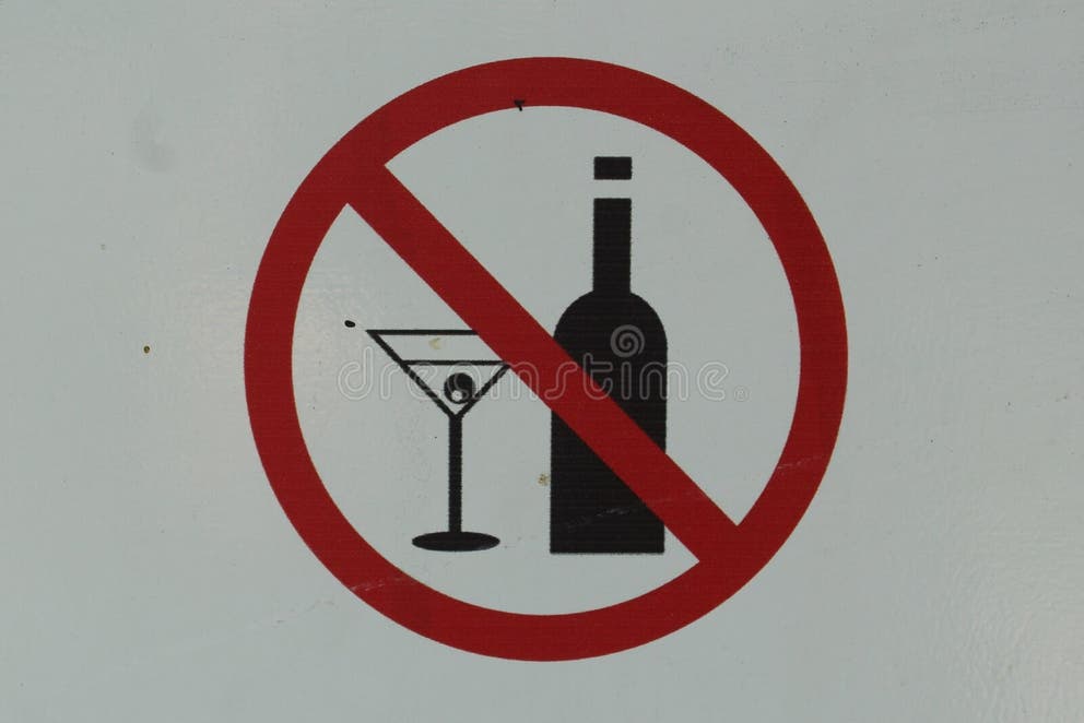 A Liquor Prohibited Day Use Sign Stock Image - Image of warning ...