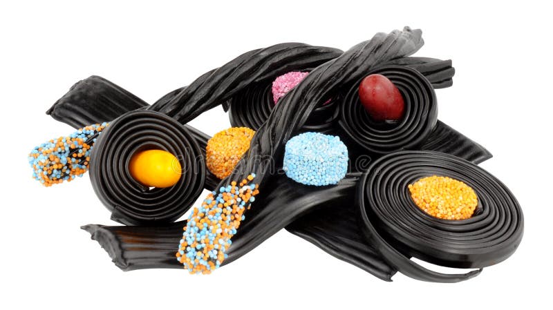 Liquorice Catherine Wheel Sweets Stock Photo - Image of round ...
