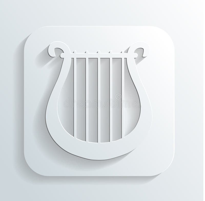 Lira icon vector stock vector. Illustration of music - 33023420