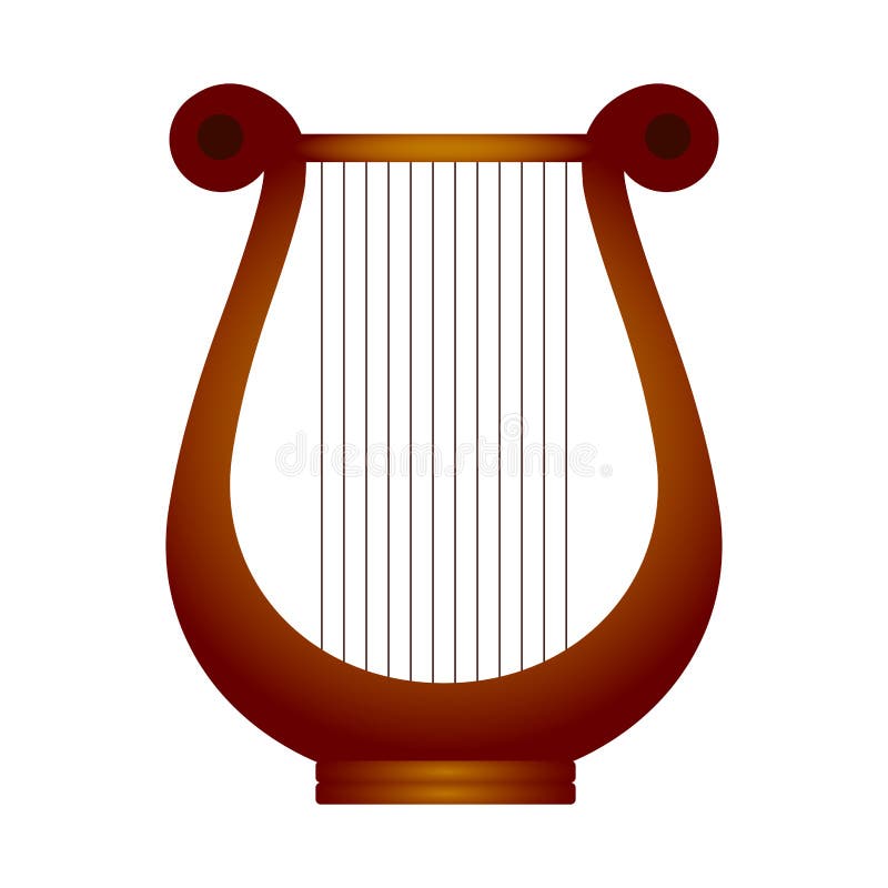 Icona Isolata Della Lira Strumento Musicale Illustrazione Vettoriale ...