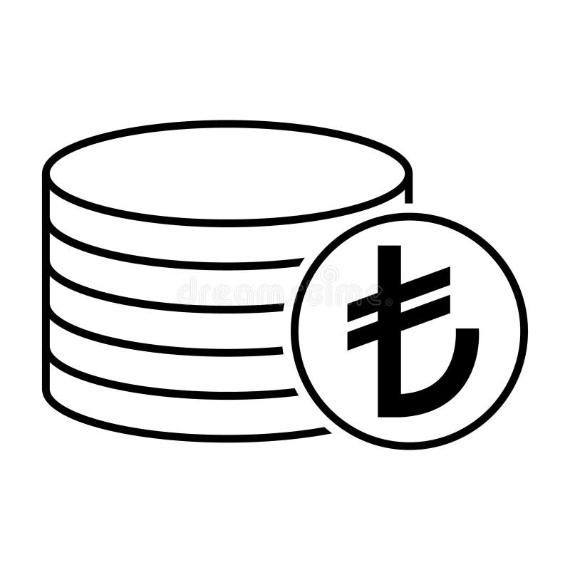 Lira Stack Coin, Flat Icon Money Design, Cash Sign Vector Illustration ...