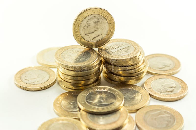 Lira Turca - Moneta Di Ferro. 1 TL Fotografia Stock - Immagine di ...