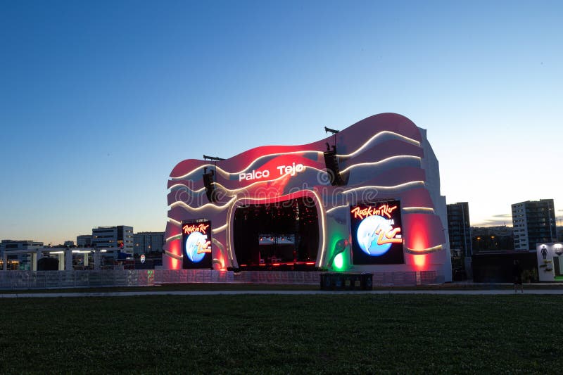 Lisboa, Portugal - 2024-06-13: Empty Rock in Rio Stage Tejo, 20 Years ...