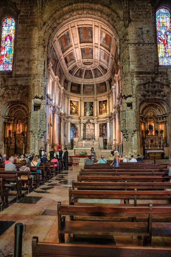 View of Jeronimos Monastery Interior Editorial Image - Image of ...