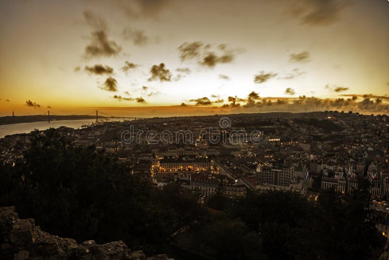 Lisboa in sunset stock image. Image of historical, lisbon - 34406007