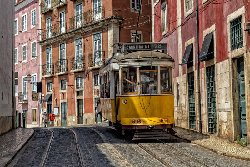 Lisbon Trolley editorial photography. Image of lisbon, street - 509687