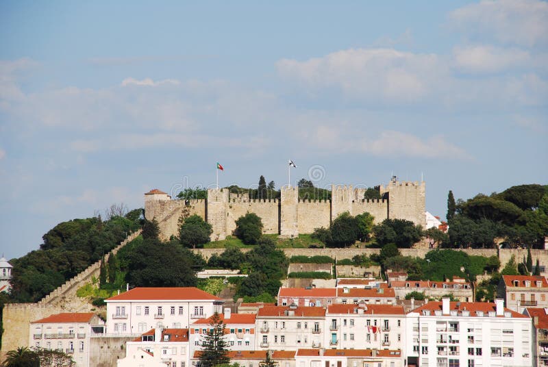 Lisbon Castle stock photo. Image of europe, rooftops - 15200268