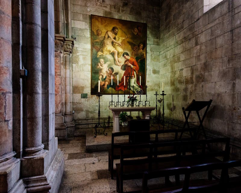 Lisbon Cathedral editorial stock photo. Image of district - 118578773