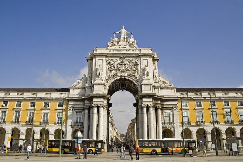 Lisbon - Commerce square editorial image. Image of portugal - 2301410