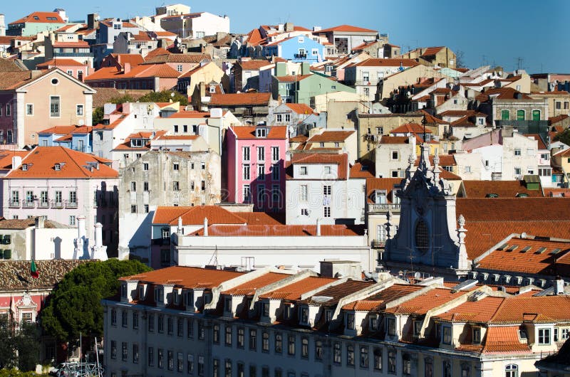 Lisbon landscape stock photo. Image of landmark, city - 37914224