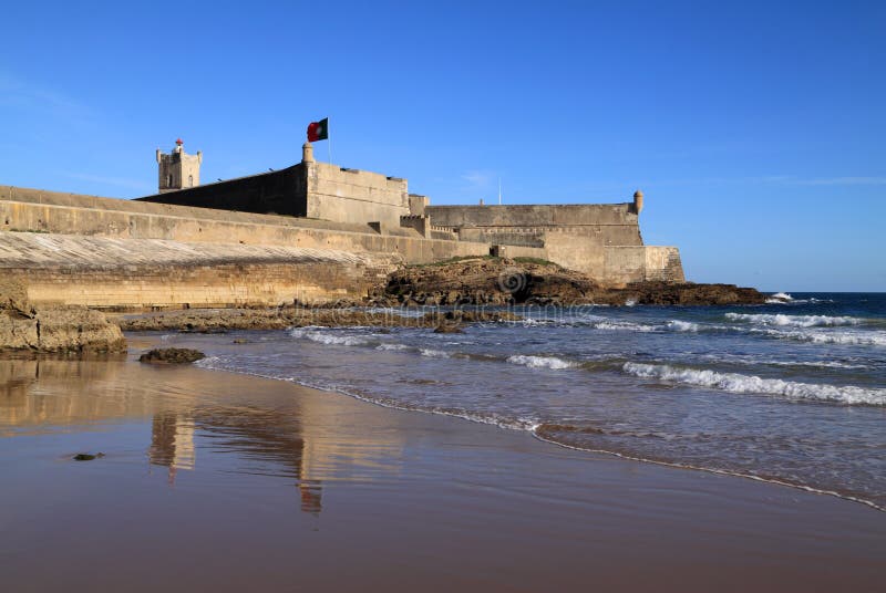 Lisbon Oeiras St Julian S Fort Stock Photo - Image of portugal, beach ...