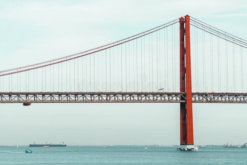 25 De Abril Bridge 25th April Bridge in Lisbon Portugal Editorial Stock ...