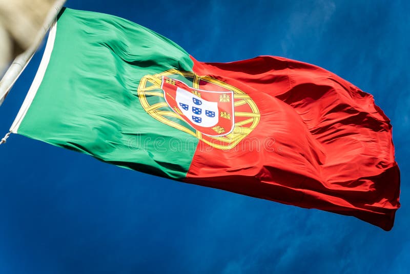 Lisbon in Portugal stock image. Image of flag, unesco - 75177619