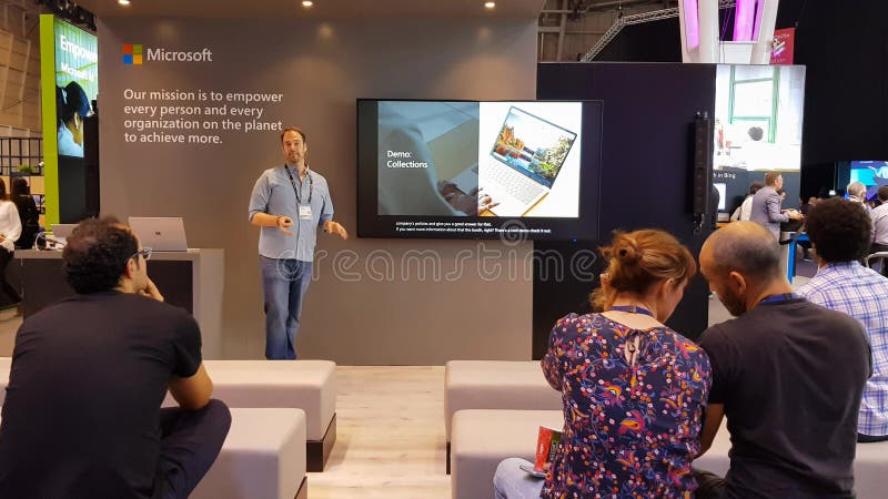 People at Microsoft Stand at Web Summit Editorial Stock Image - Image ...