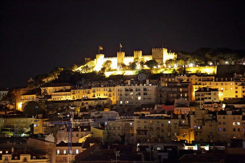 Lisbon, Saint George Castle Stock Image - Image of ancient, fortress ...