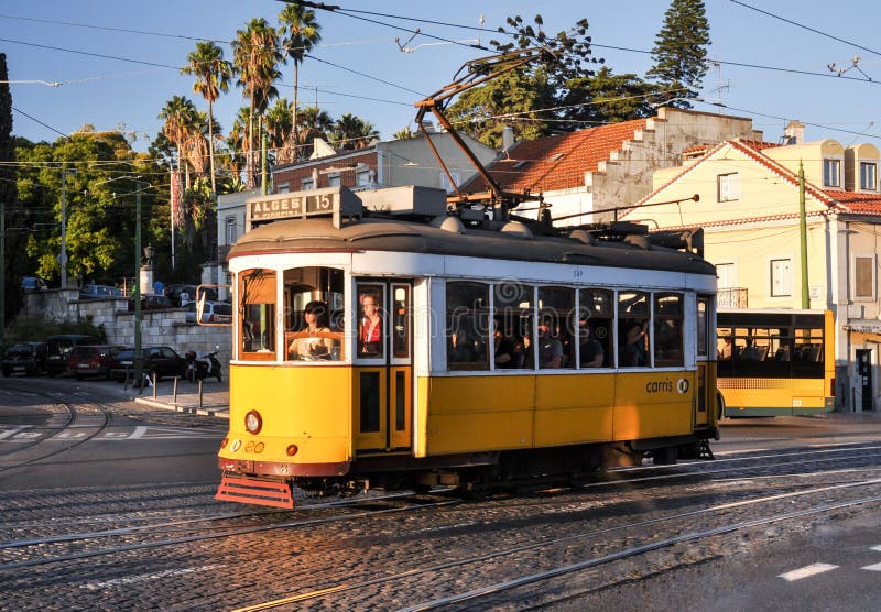 Lisbon tramway editorial image. Image of architecture - 49411740