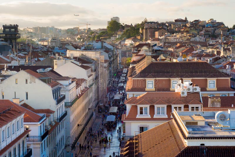 Lisbon view editorial photography. Image of buildings - 73195497