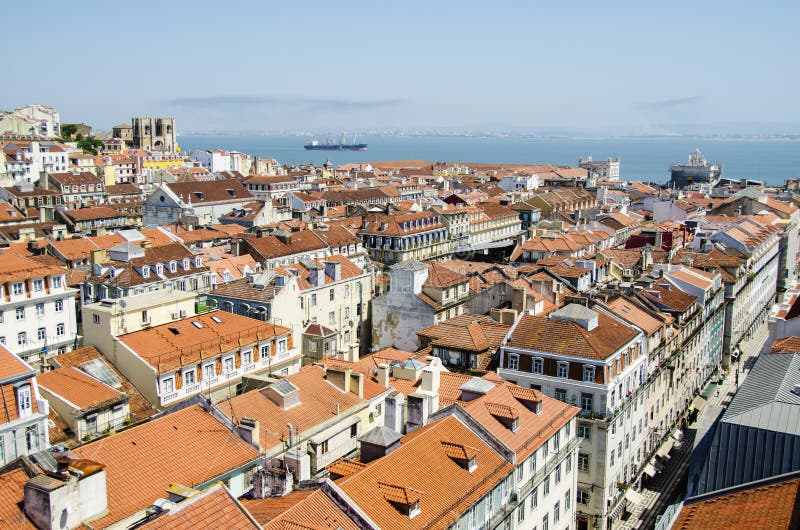 Rooftops of Lisbon stock photo. Image of panorama, lisbon - 30601786