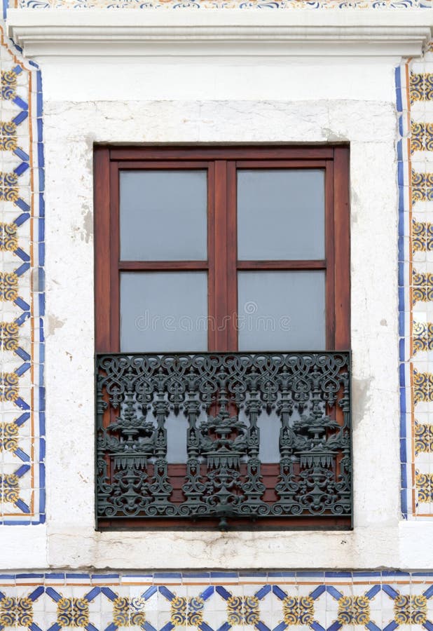 Lisbon window stock photo. Image of fabric, artwork, facade - 25505438