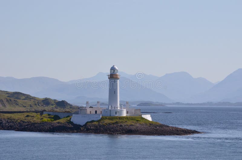 Lismore Lighthouse stock photo. Image of mountains, west - 25381360