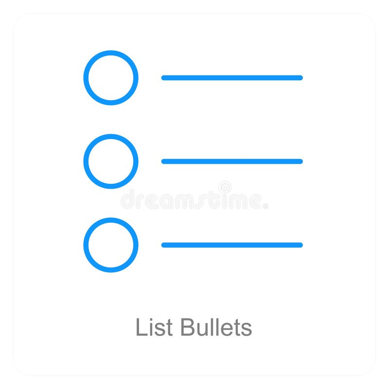 List Bullets stock vector. Illustration of bullet, list - 341677563