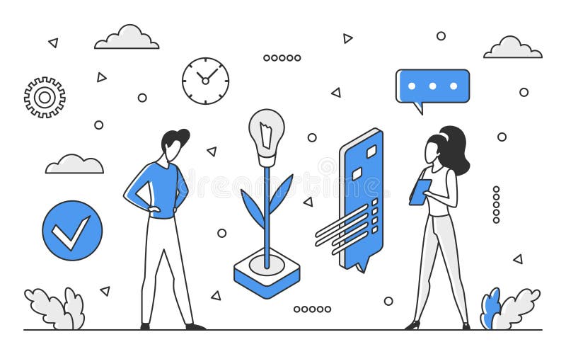 List of Business Idea Solutions Stock Illustration - Illustration of ...