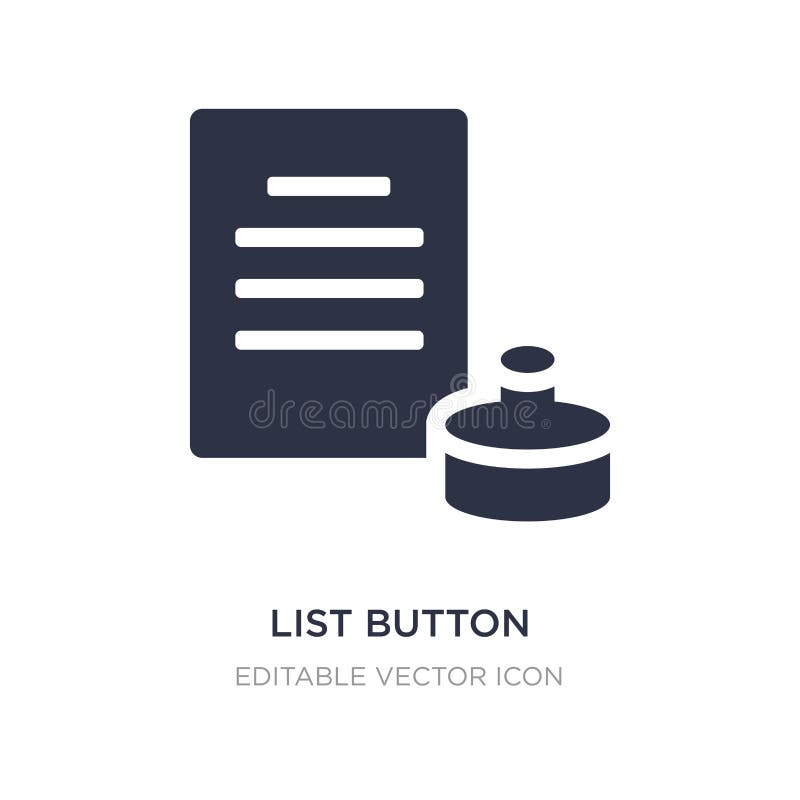 List Button Icon on White Background. Simple Element Illustration from ...