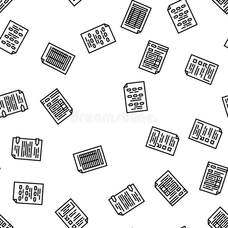 List Check Document Tick Seamless Pattern Vector Stock Illustration ...