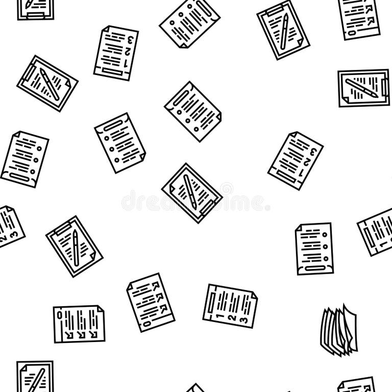 List Check Document Tick Seamless Pattern Vector Stock Vector ...