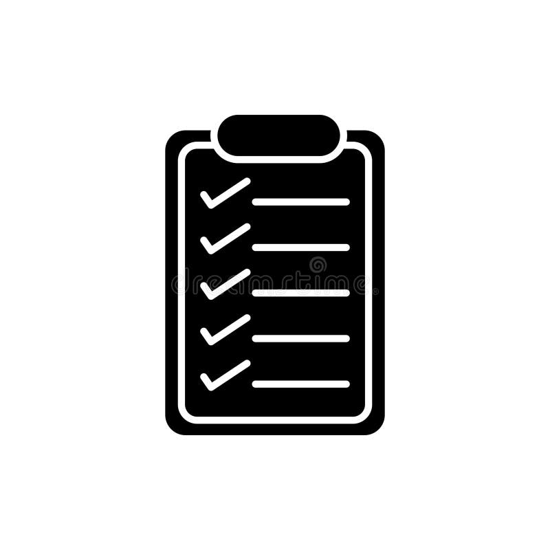 List Check Icon Set. Checklist Document Clipboard Vector Symbol. Test ...