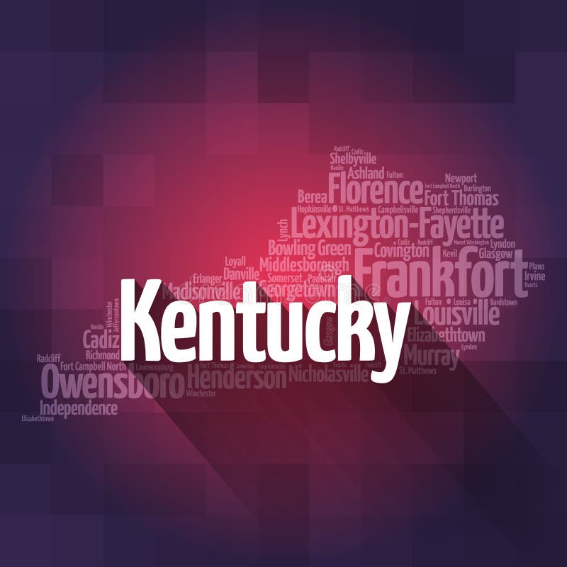 Kentucky Word Cloud stock illustration. Illustration of kentucky ...