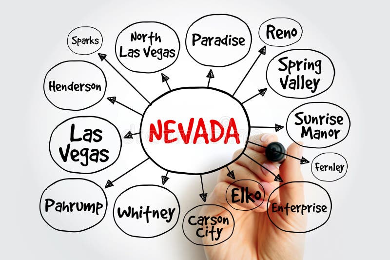 County Map State Nevada Seats Stock Photos - Free & Royalty-Free Stock ...