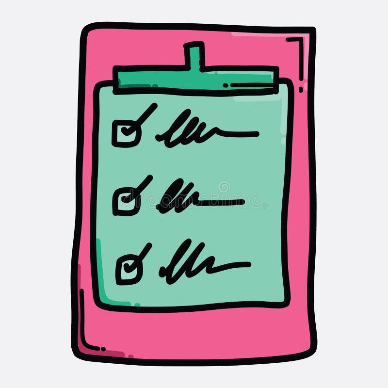 List Color Vector Icon. Drawing Sketch Illustration Hand Drawn Line ...