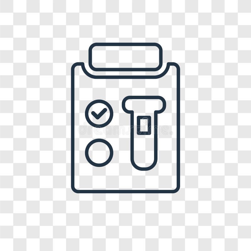 List Concept Vector Linear Icon Isolated on Transparent Background ...
