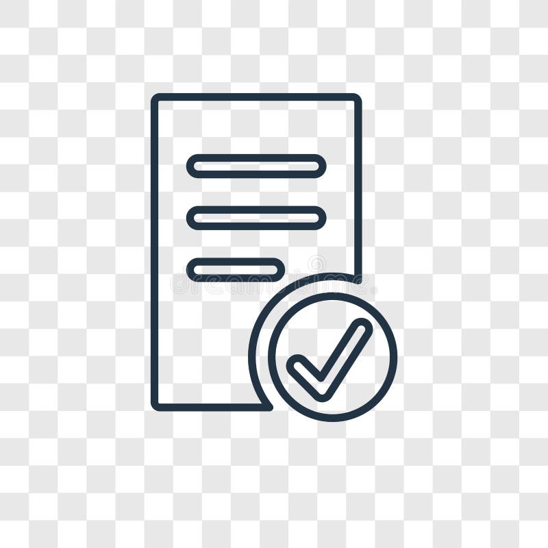 List Concept Vector Linear Icon Isolated on Transparent Background ...