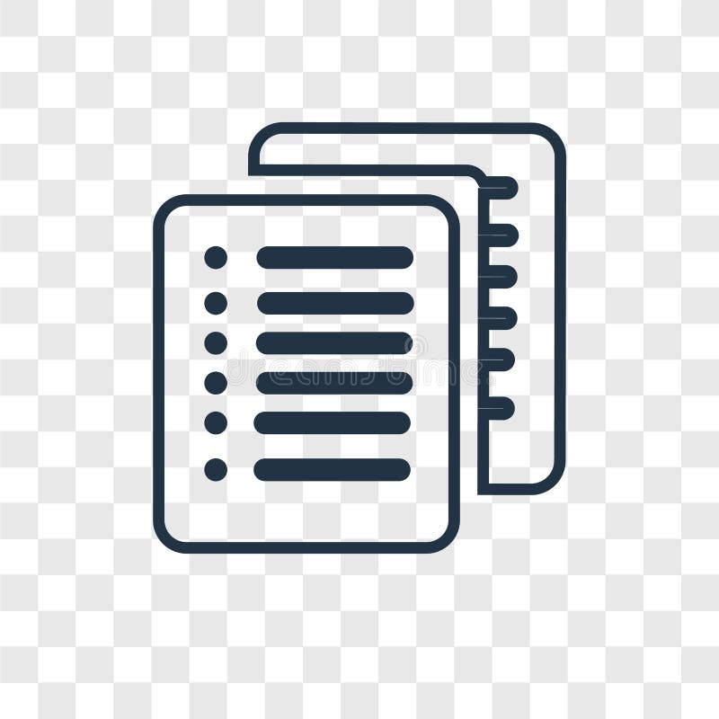 List Concept Vector Linear Icon Isolated On Transparent Background ...