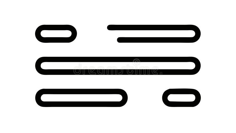 List or Data Lines Icon for Information Display, Vector Design ...
