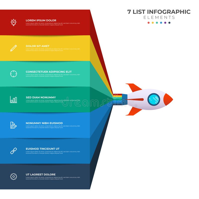 7 Level Vertical Connected List Stock Illustrations – 3 7 Level ...