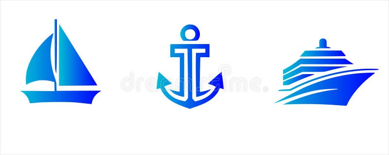 List of Different Type of Ships, and Boats Icon Set. Vector ...