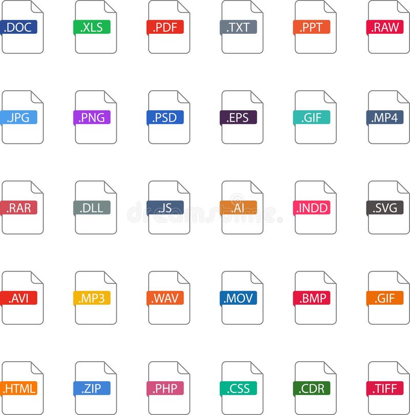 Document Formats Stock Illustrations – 1,691 Document Formats Stock ...