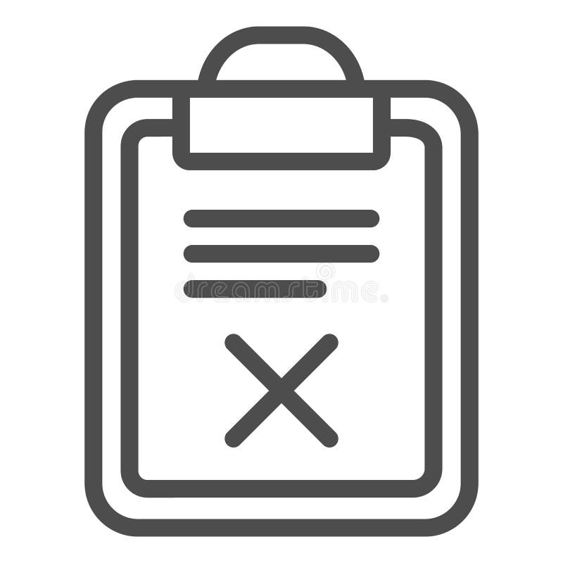 Document Fail Solid Icon. Quality Control Fail Vector Illustration ...