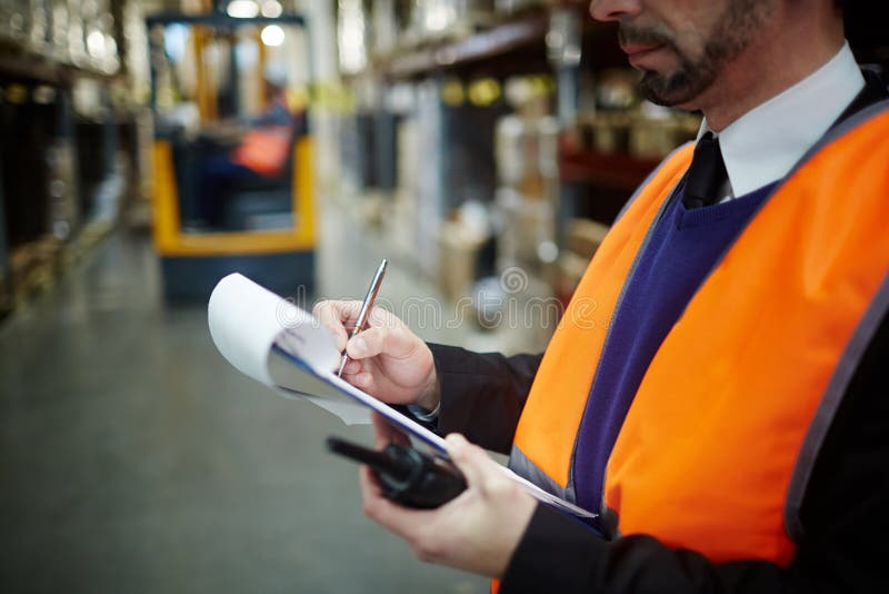 List of goods stock image. Image of manager, working - 94125895