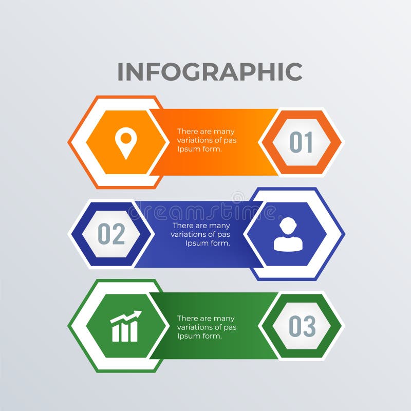 Three List Infographic Template Design. Business Concept Infograph with ...