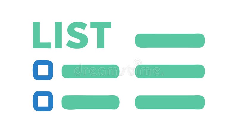 List Icon with Checkboxes, Task Management and Planning, Vector Design ...