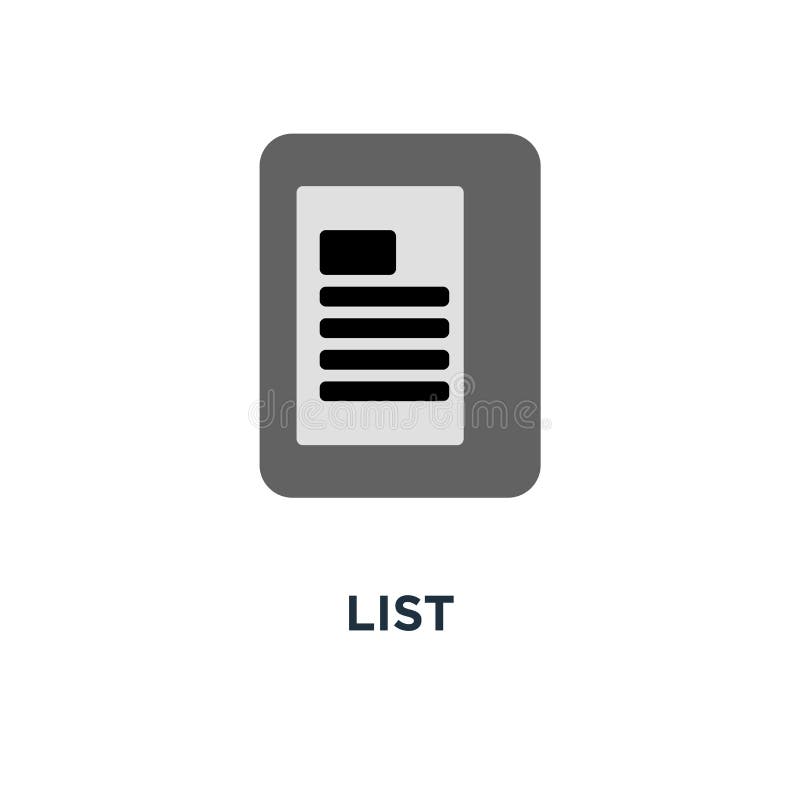 List Icon. Content View Options, List Concept Symbol Design, Opt Stock ...