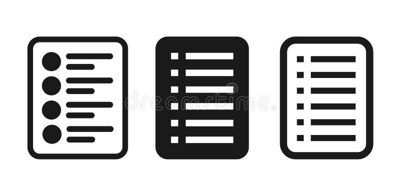 List Icon Set Vector Illustration. Flat List Icon â€“ Vector Stock ...